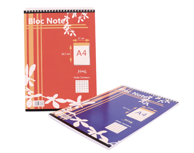 Bloc note différents formats